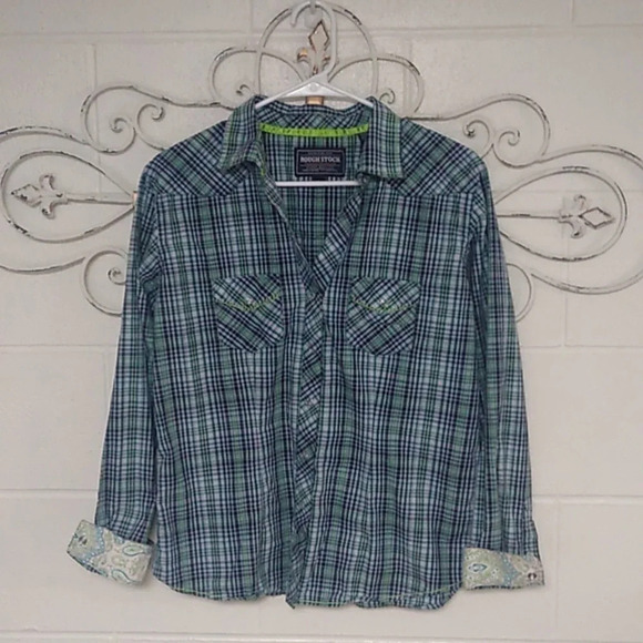 ROUGHSTOCK | Tops | Roughstock Panhandle Slim Plaid Paisley Snap ...